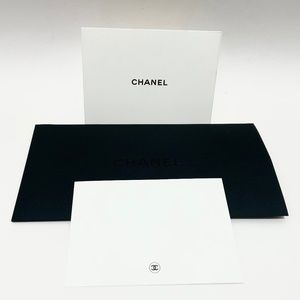 CHANEL | Office | Chanel Black Signature White Note Card White And ...
